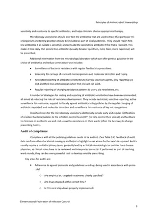 principles of antimicrobial stewardships | PDF