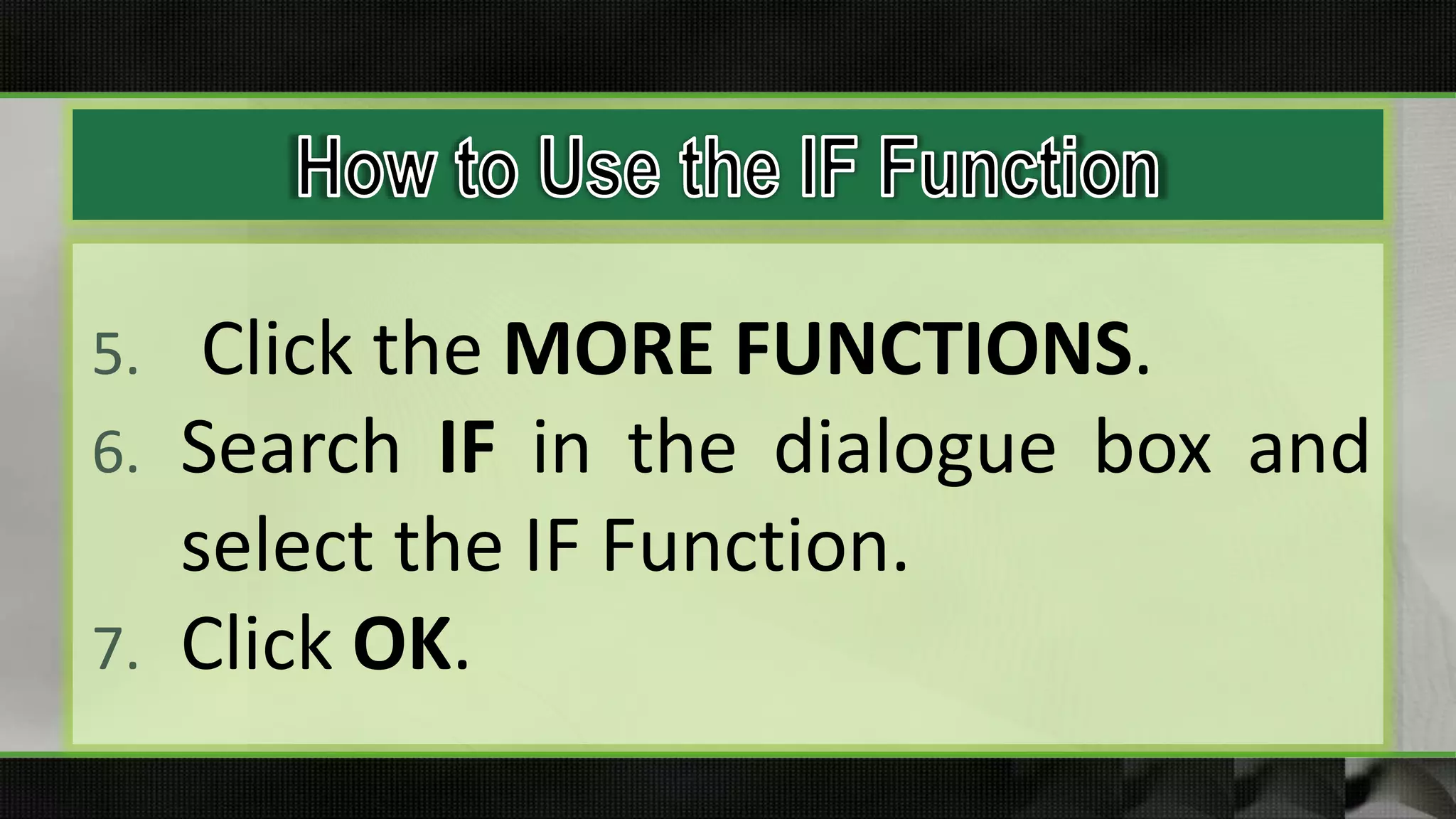9 Advanced Functions In Ms Excelpptx