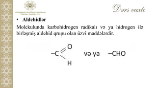 9 aldehidler, adlandirilmasi, izomerliyi | PPTX