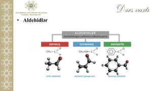 9 aldehidler, adlandirilmasi, izomerliyi | PPTX