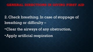 9 - basic fisrt aid powerpoint presentation | PPT