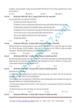 9 bài tập dẫn xuất halogen ancol phenol | PDF