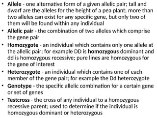 Lecture: Patterns of Inheritance - Mendelian Genetics | PPTX