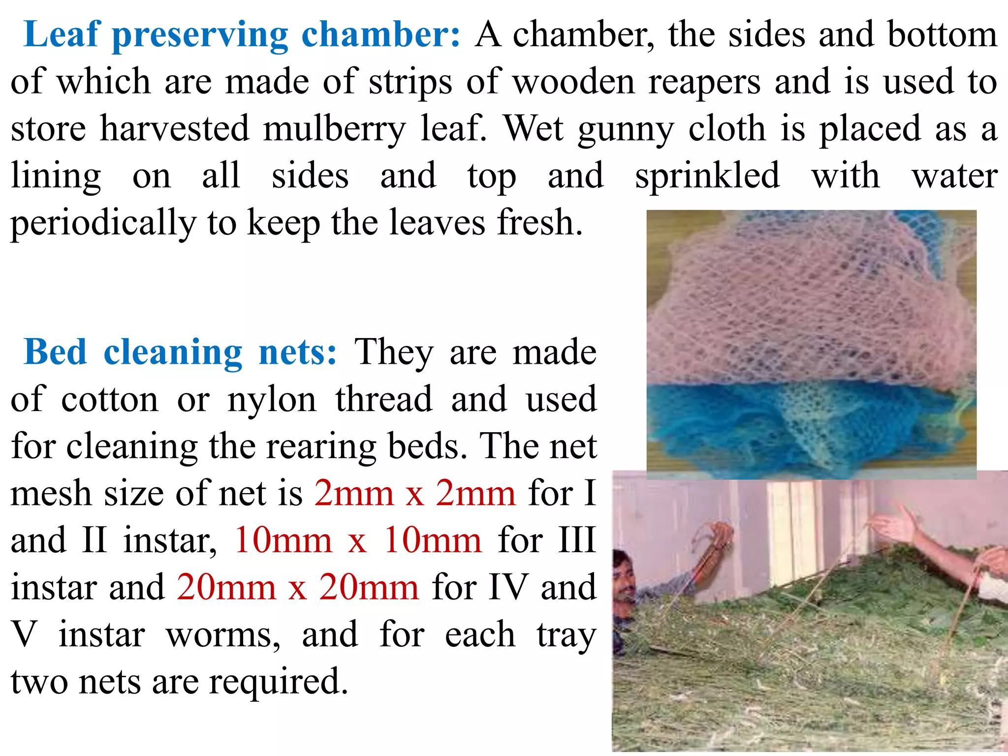 9 chapter silkworm rearing plan , rearing house plan and equipments | PPTX