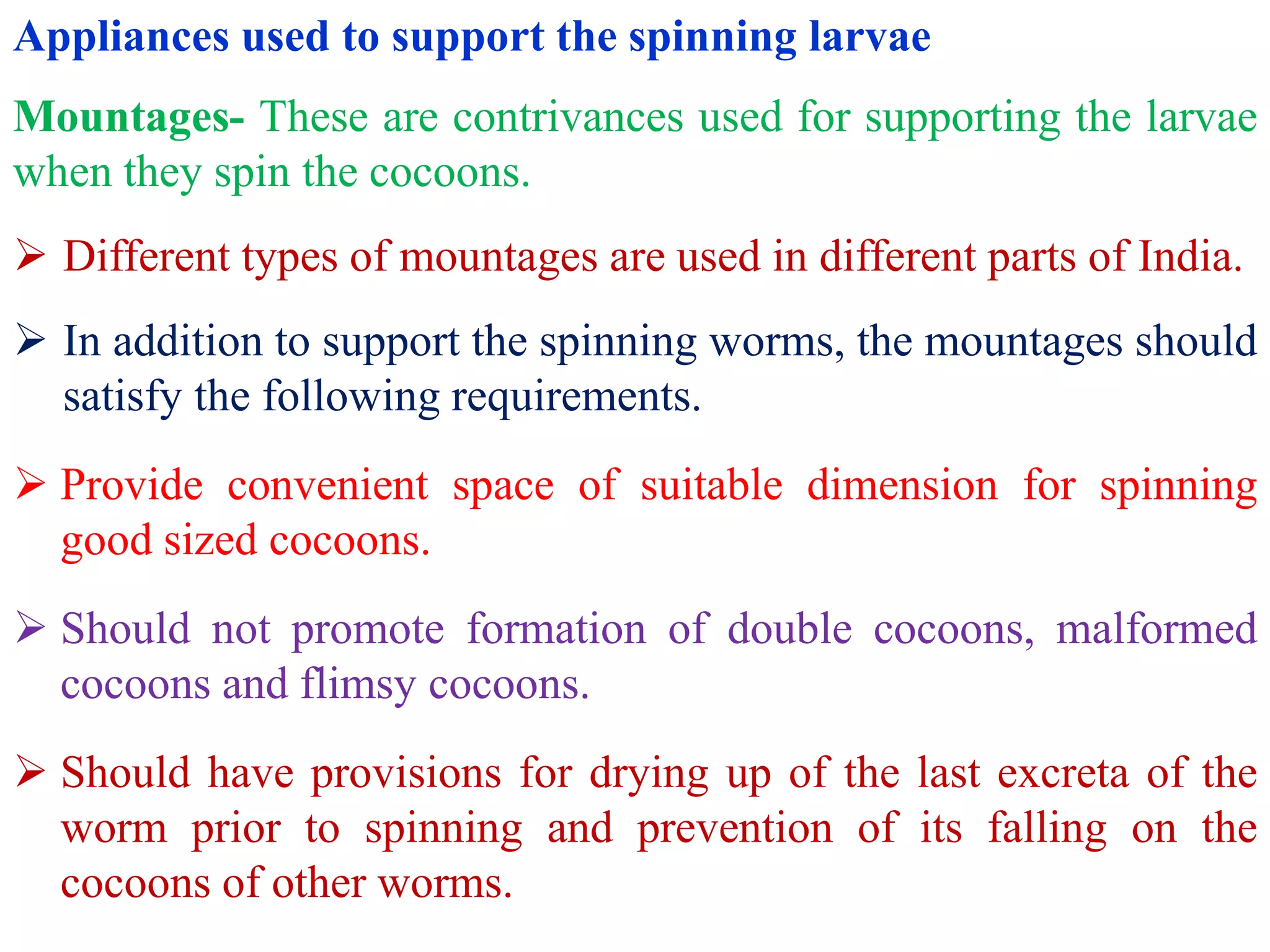 9 chapter silkworm rearing plan , rearing house plan and equipments | PPTX