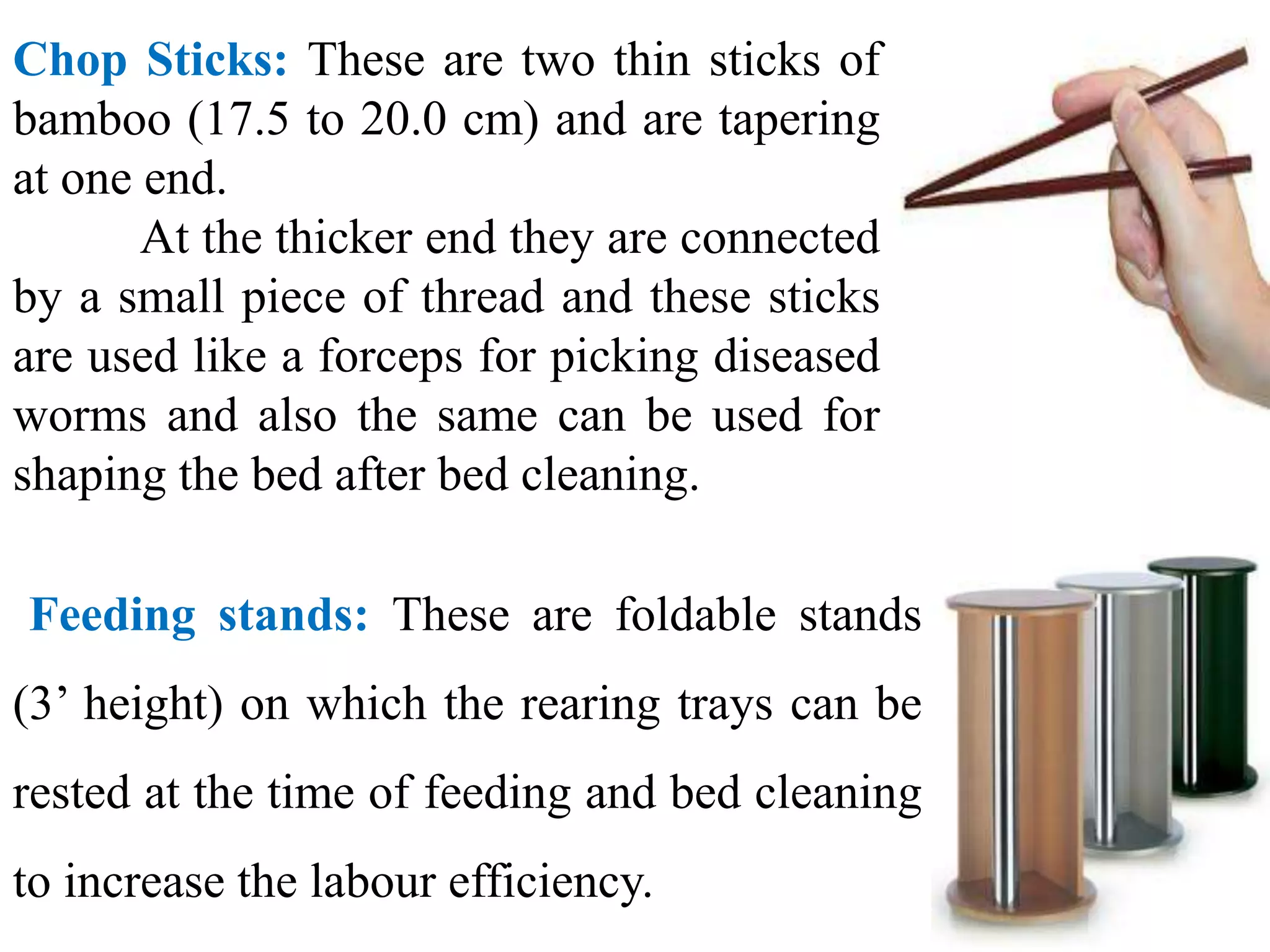 9 chapter silkworm rearing plan , rearing house plan and equipments | PPTX