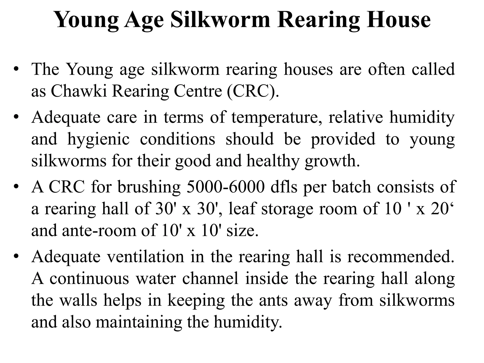 9 chapter silkworm rearing plan , rearing house plan and equipments | PPTX