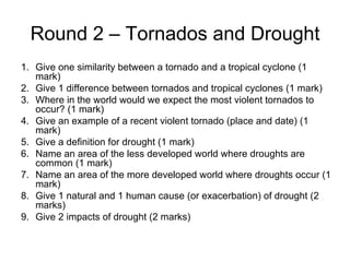 9 Climatic Hazards And Change Pub Quiz | PPT