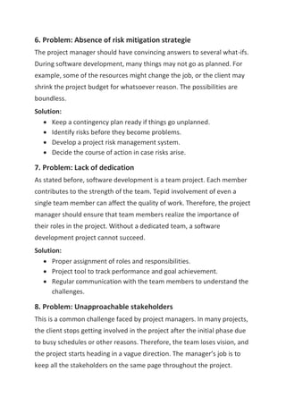 9 Common Challenges in the Software Development Process | PDF