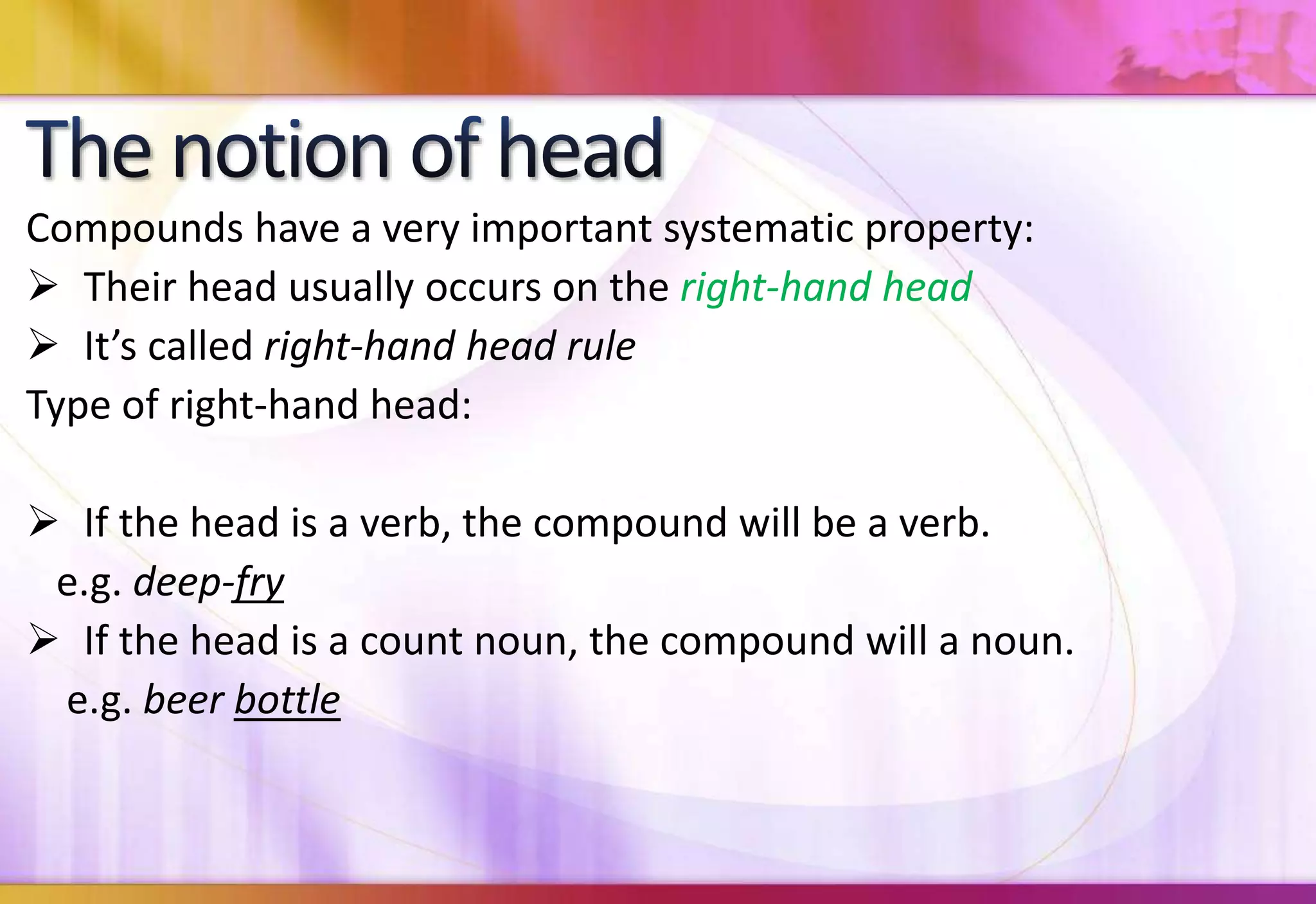 Compounding (Linguistics) | PPTX