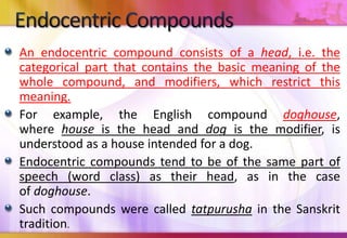 Compounding (Linguistics) | PPTX
