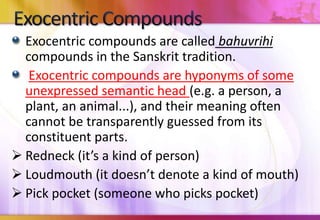 Compounding (Linguistics) | PPTX