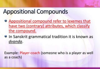 Compounding (Linguistics) | PPTX