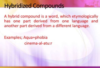 Compounding (Linguistics) | PPTX
