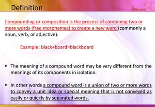 Compounding (Linguistics) | PPTX