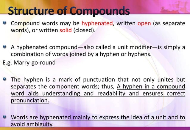 Compounding (Linguistics) | PPTX