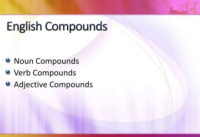 Compounding (Linguistics) | PPTX