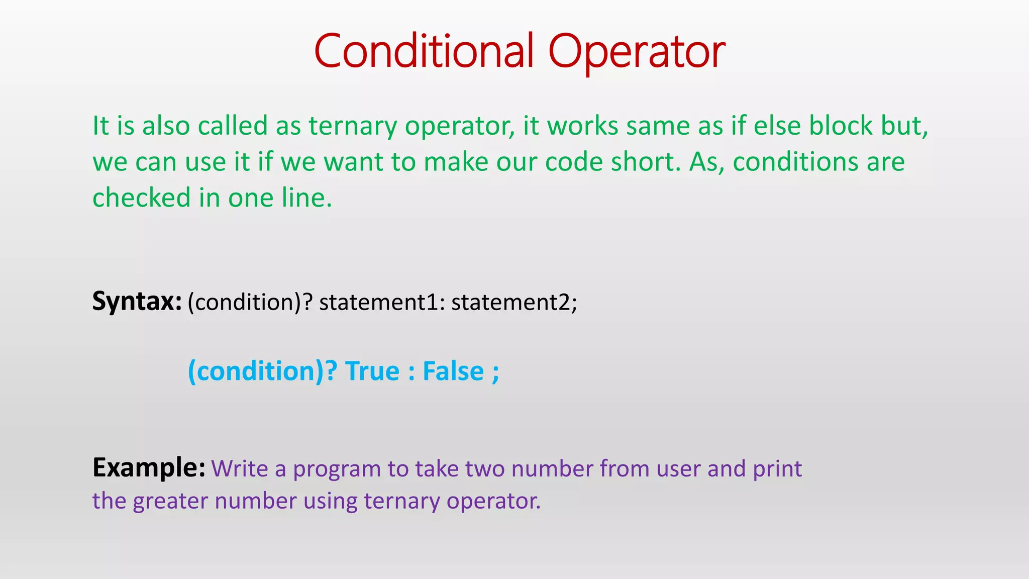 What are conditional statements? | PPT