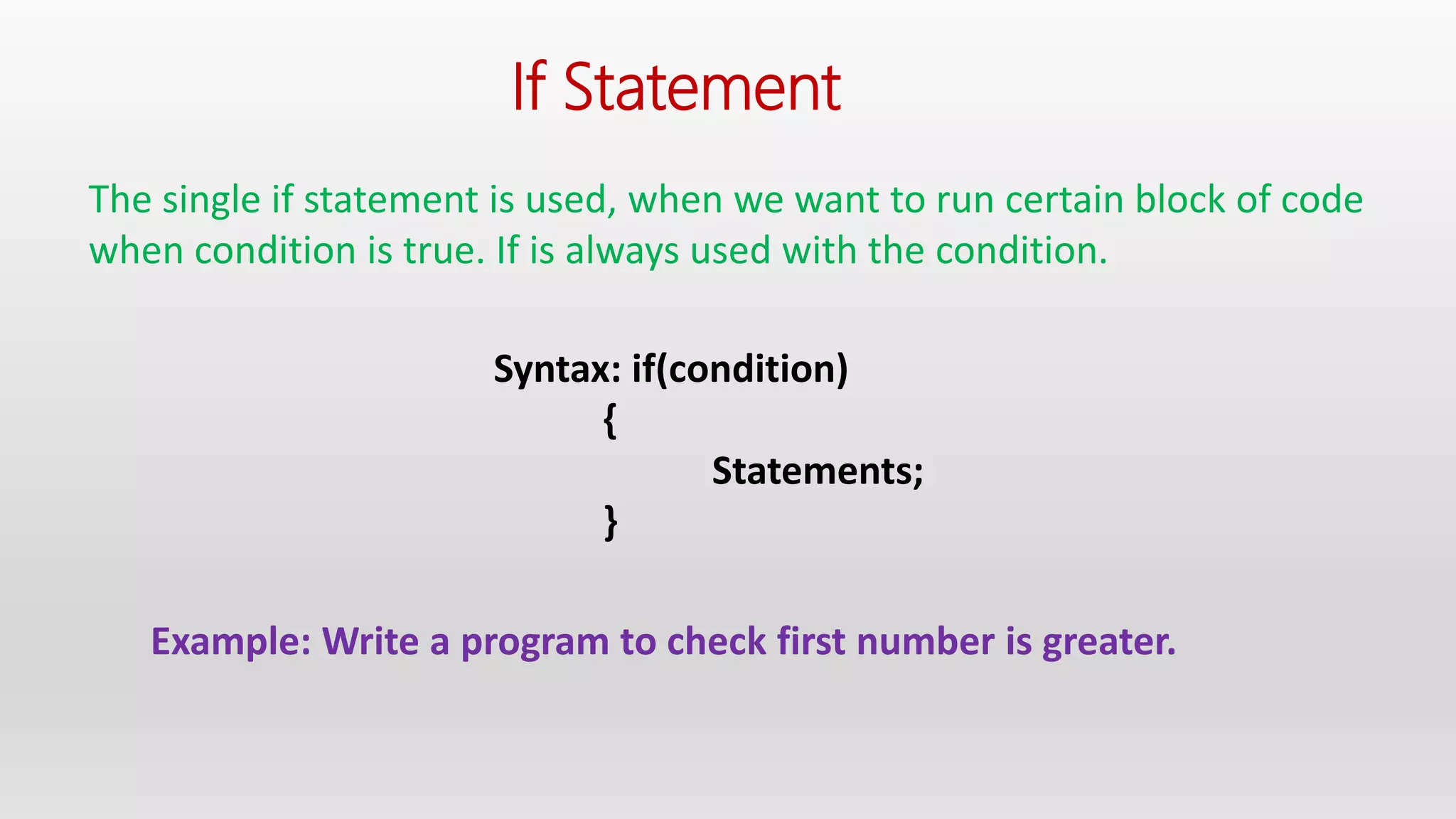 What are conditional statements? | PPT