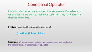 What are conditional statements? | PPT