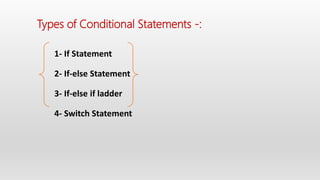 What are conditional statements? | PPT