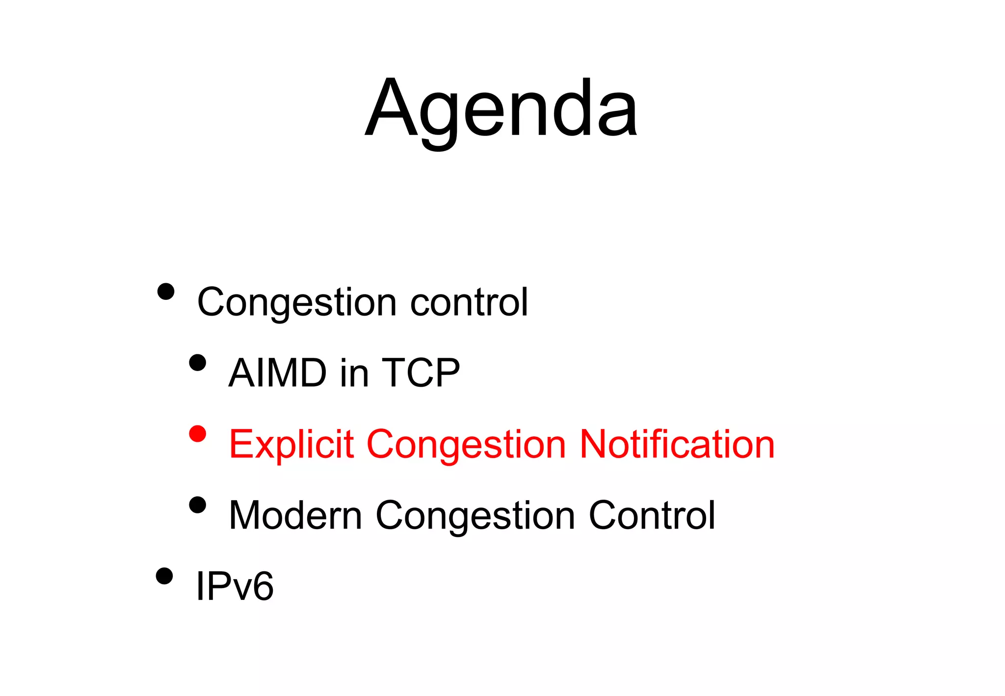 Part 9 : Congestion control and IPv6 | PPTX
