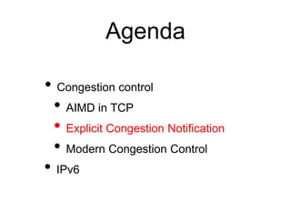Part 9 : Congestion control and IPv6 | PPTX