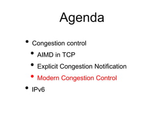 Part 9 : Congestion control and IPv6 | PPTX