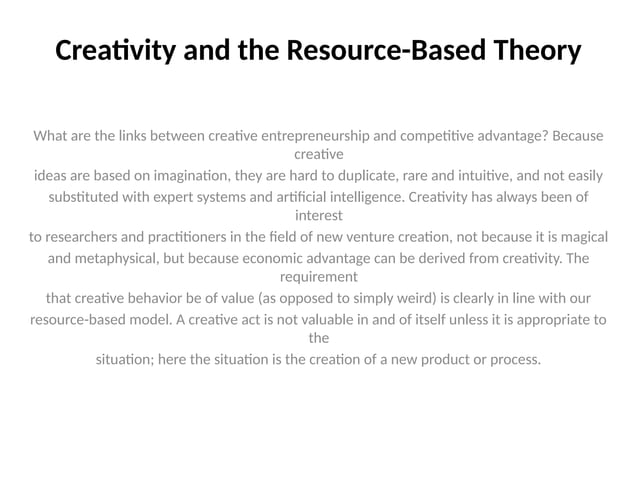 Creativity and the Resource-Based Theory.pptx