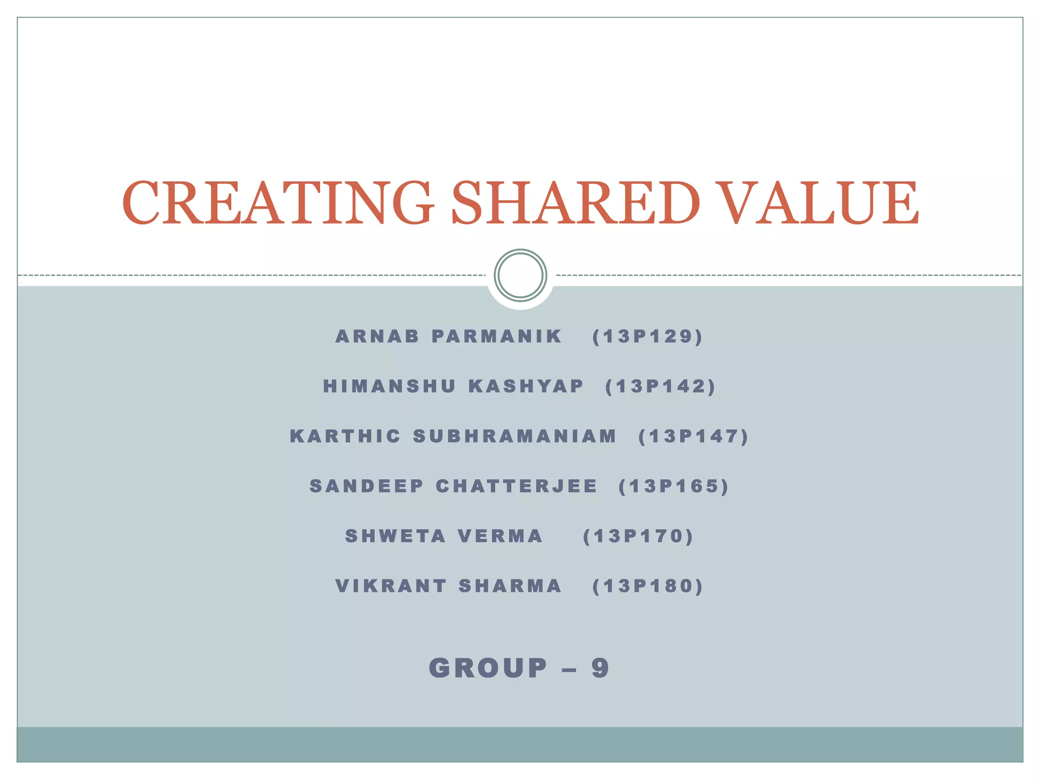 9 csr shared value | PPTX | Agriculture | Industries