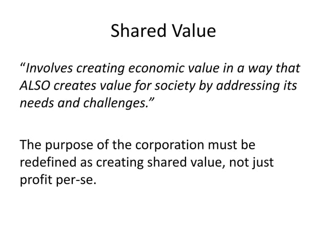 9 csr shared value | PPTX | Agriculture | Industries