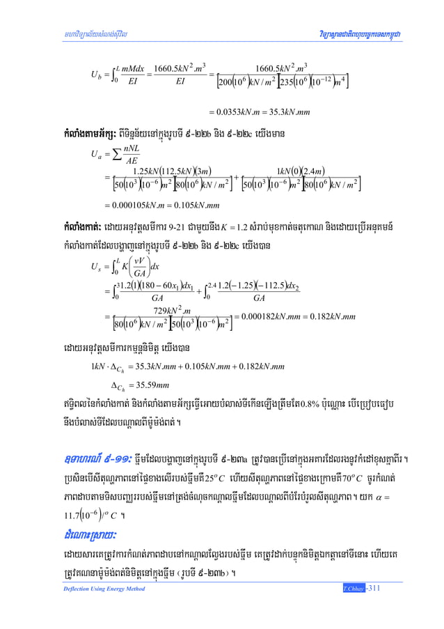 9. deflection using energy method | PDF