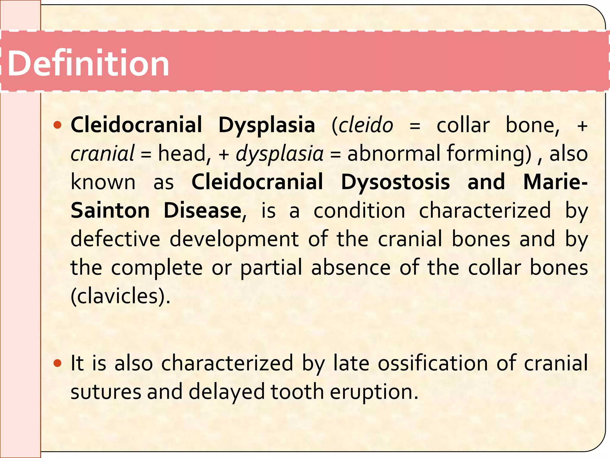 9. dela cruz cleidocranial dysplasia | PPTX
