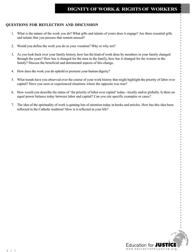 9 dignity-of-work+rights-of-workers | PDF