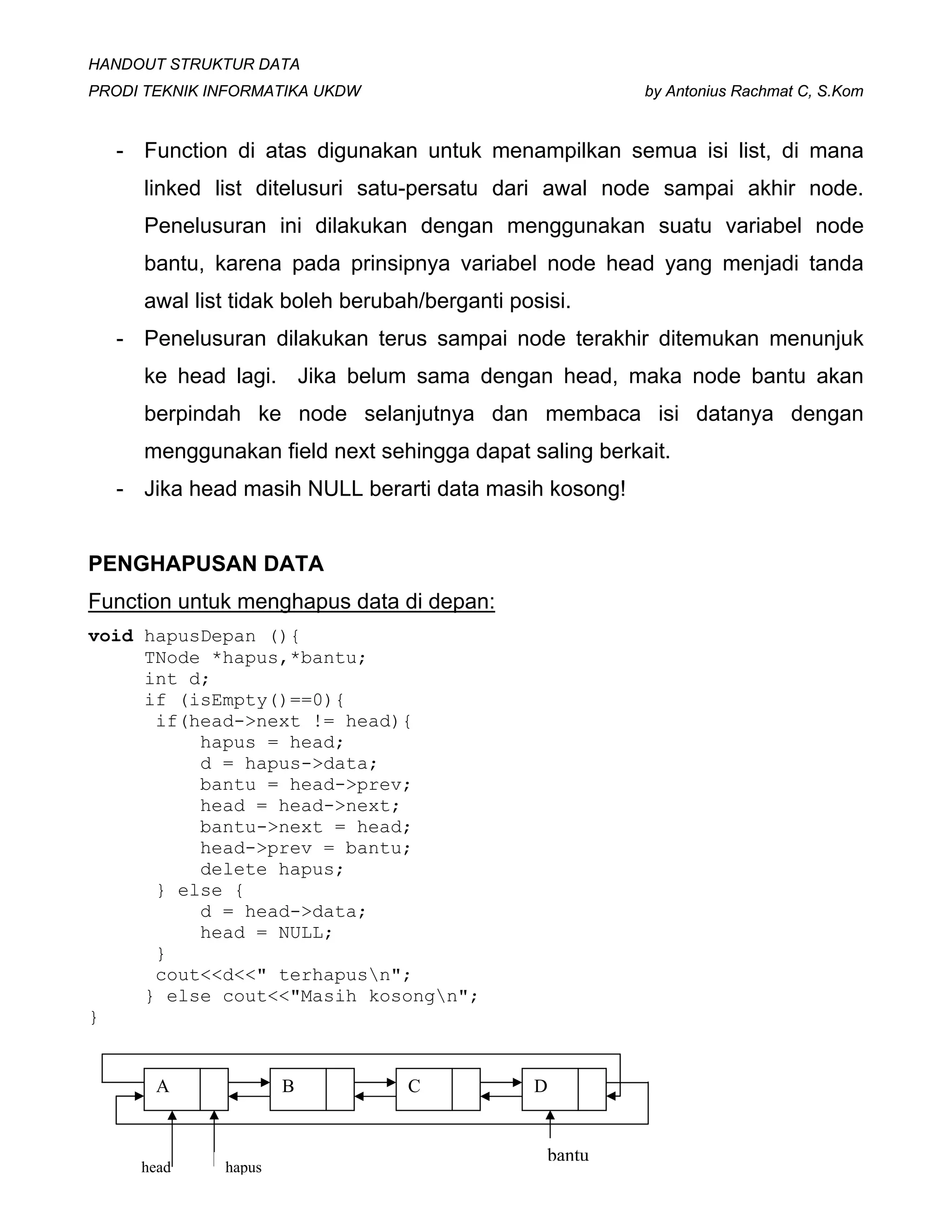 9.double linked list circular | PDF