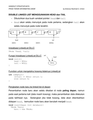 9.double linked list circular | PDF