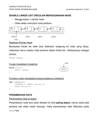 9.double linked list circular | PDF