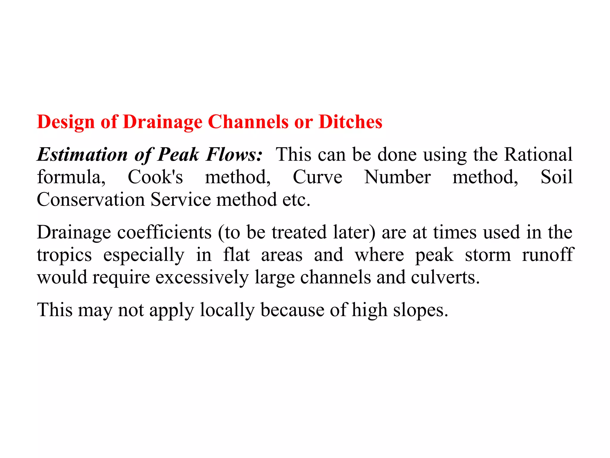 Drainage Engineering (Drainage and design of drainage systems) | PPT