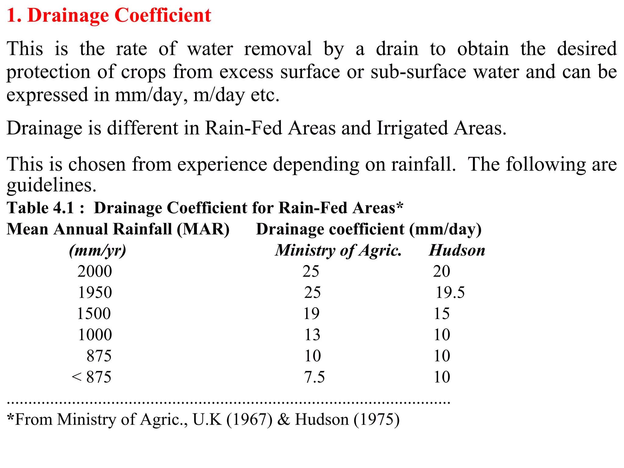 Drainage Engineering (Drainage and design of drainage systems) | PPT