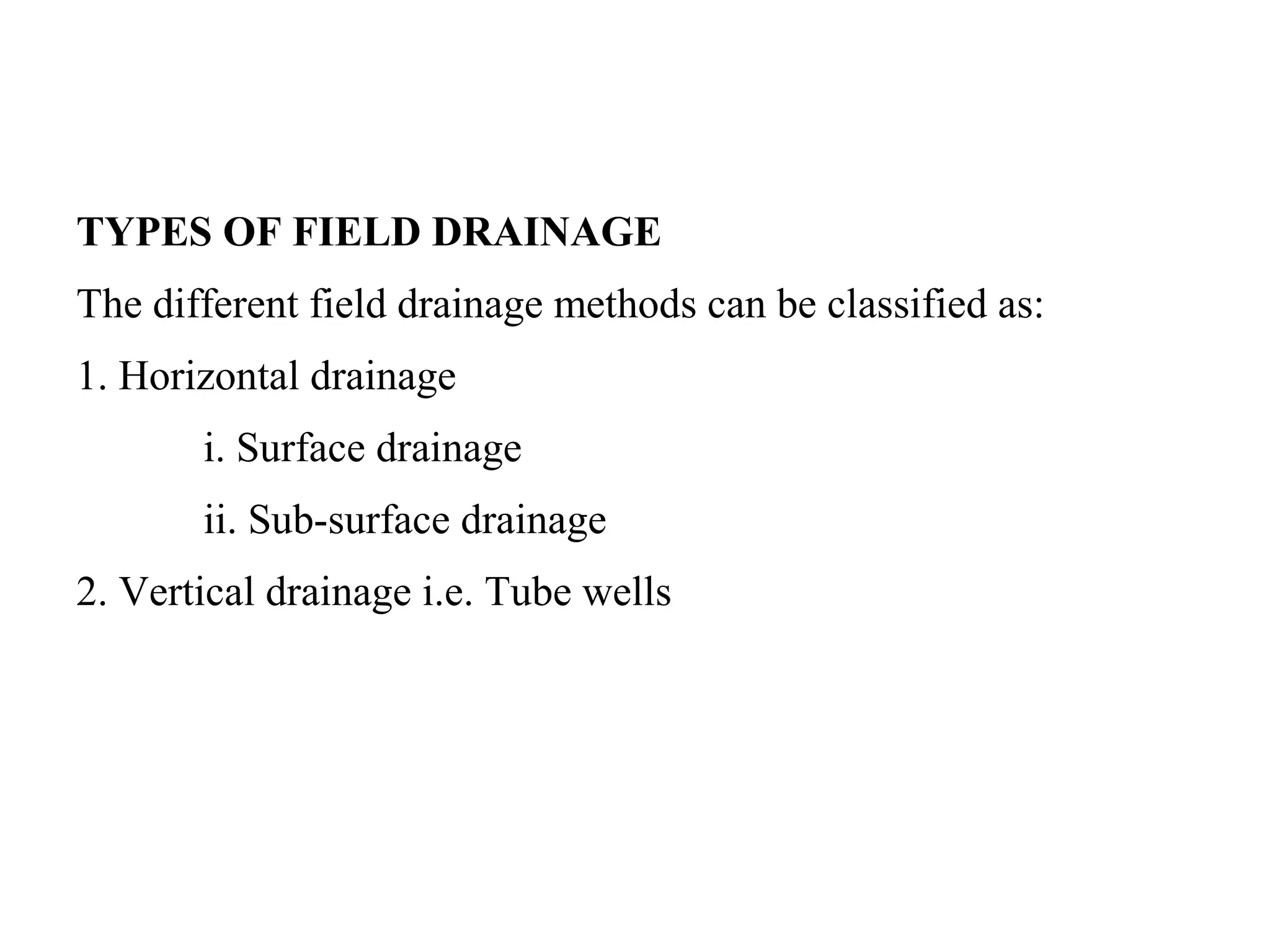 Drainage Engineering (Drainage and design of drainage systems) | PPT