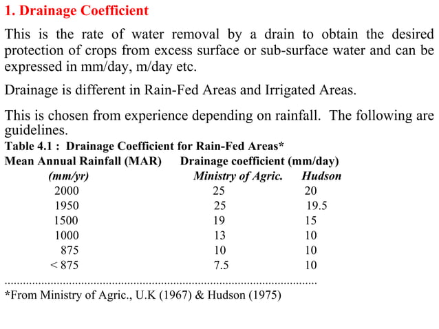 Drainage Engineering (Drainage and design of drainage systems) | PPT