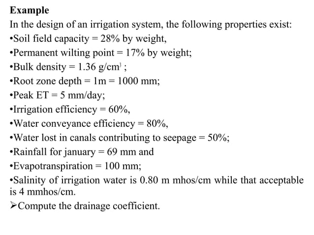 Drainage Engineering (Drainage and design of drainage systems) | PPT
