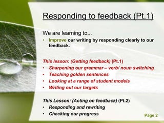 9 -en- assessment feedback - political writing | PPT