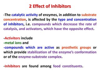 Factors affecting enzymes | PDF