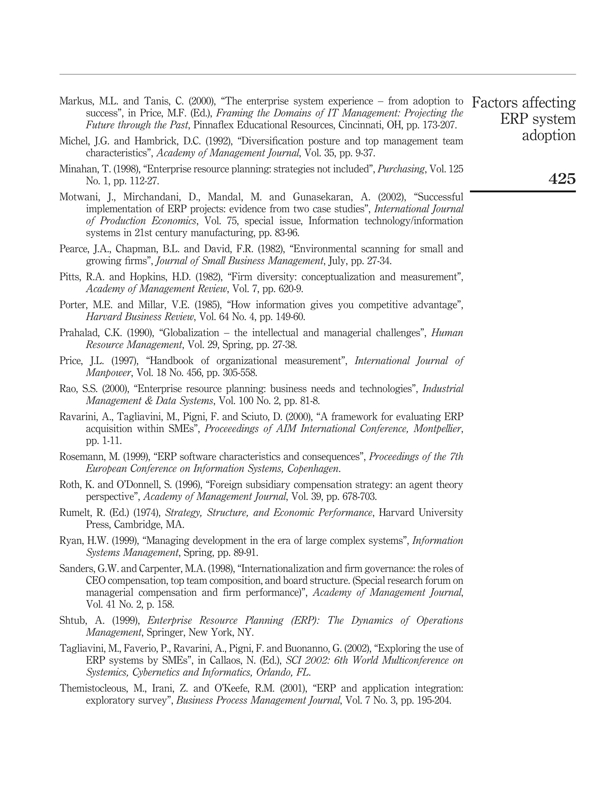 9. Factors Affecting Erp System Adoption | PDF