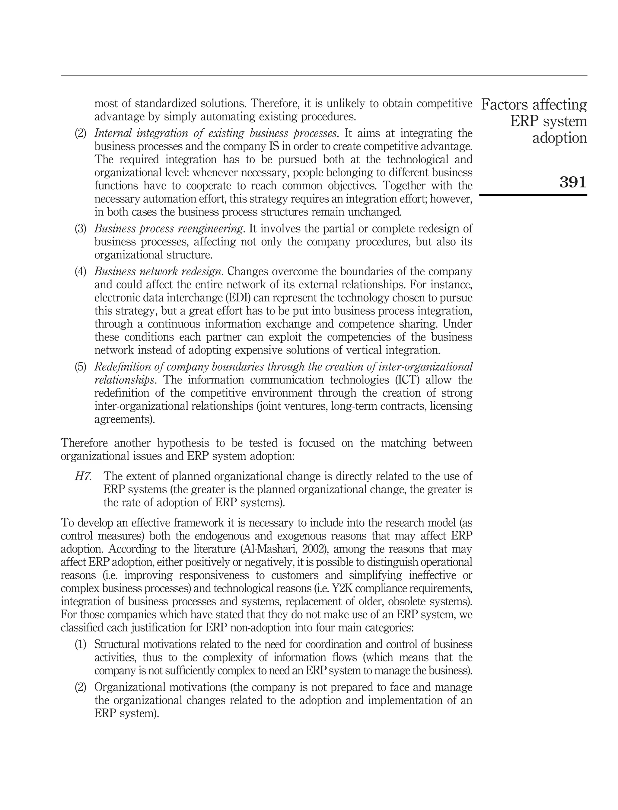 9. Factors Affecting Erp System Adoption | PDF