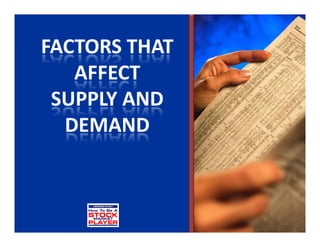 Factor That Affect Supply And Demand | PPT