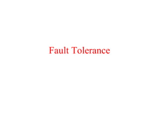 9 fault-tolerance | PPT