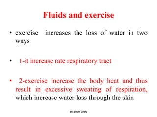 9 -fluids and exercise | PPTX