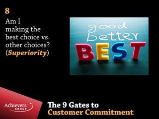 9 gates to customer commitment | PPT